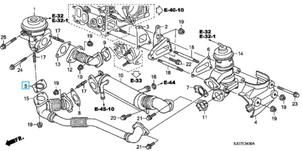 Honda FR-V Diesel EGR Valve Gasket | Honda Direct Parts