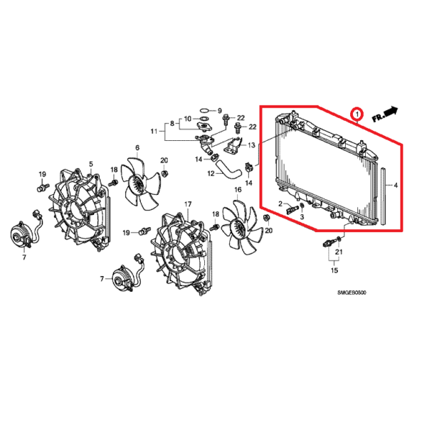 Honda Civic 2006-2011 Radiator | Honda Direct Parts