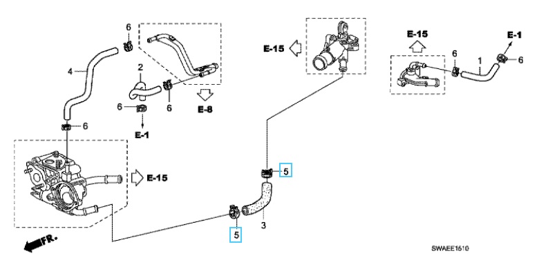 Honda Water Hose Clip | Honda Direct Parts