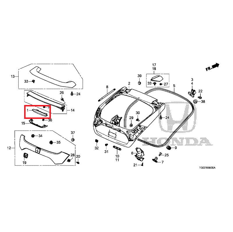 Honda Civic 2017-2021 High Level Stop Light | Honda Direct Parts