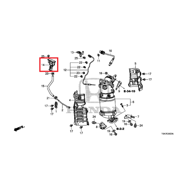 Honda CR-V 2013-2018 DPF Civic 2.2 2.12-2013 Pressure Sensor | Honda ...