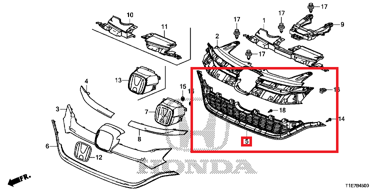 Honda CR-V 2013-2018 Grille Mesh Assembly | Honda Direct Parts