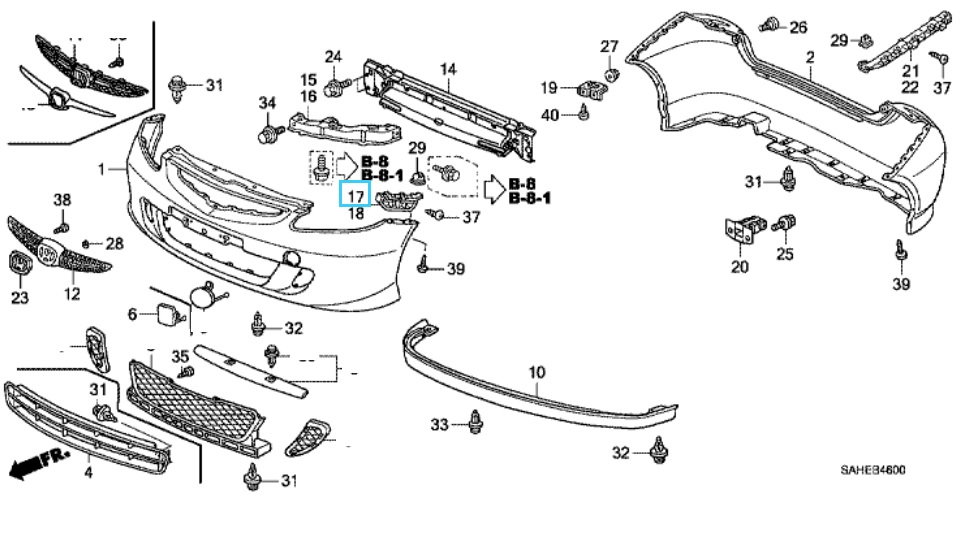 Honda Jazz 2002-2008 OSF Bumper Bracket | Honda Direct Parts