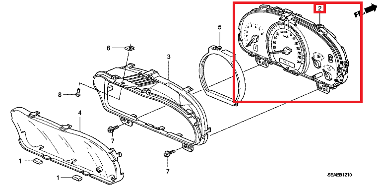 Honda Accord 2003-2008 Meter Assembly | Honda Direct Parts