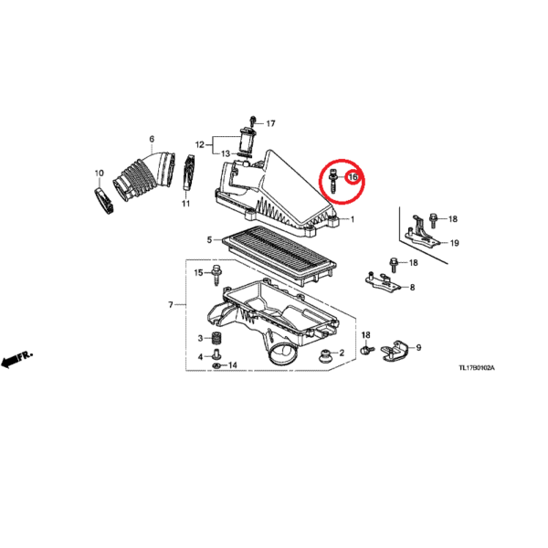 Honda Accord 2009-2015 Air Filter Cover Bolt | Honda Direct Parts