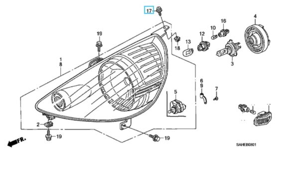 Honda Jazz 2002-2008 Headlight Bolt 5x18 | Honda Direct Parts