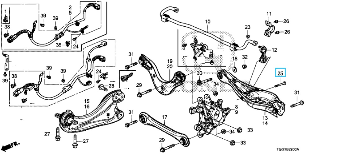 Honda Civic 2017-2021 Rear Lower Arm Flange Bolt 8x65 | Honda Direct Parts
