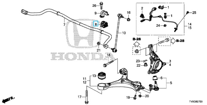 Honda Civic 2015 D Bushes | Honda Direct Parts
