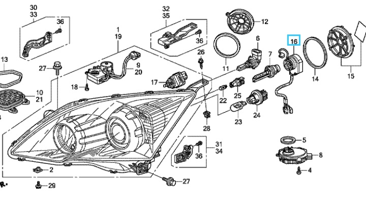 Honda CR-V EX 2007-2012 HID Headlight Igniter | Honda Direct Parts