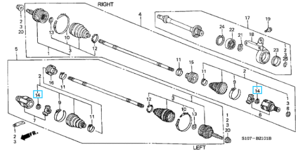 Honda CR-V 2001-2006 Inboard Joint Circlip | Honda Direct Parts