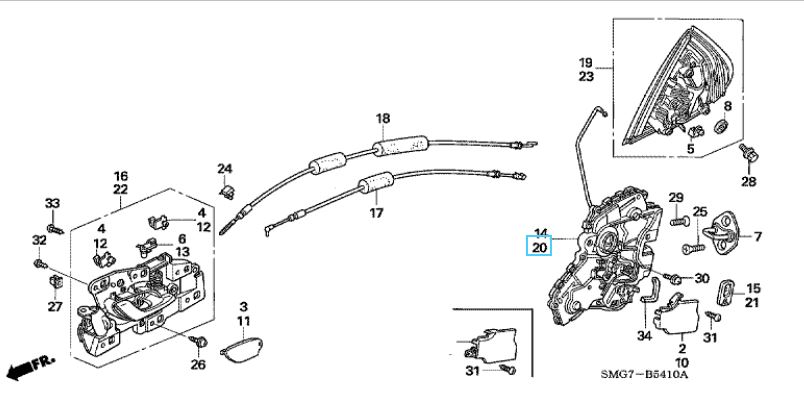 Honda Civic 2007 NSR Door Latch | Honda Direct Parts