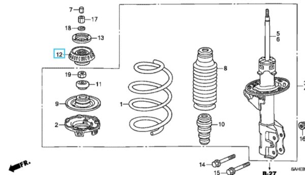 Honda Jazz 2007-2008 Front Shock Absorber Mount | Honda Direct Parts