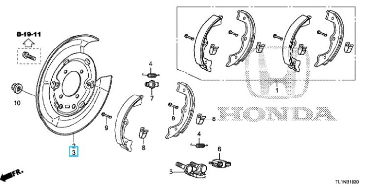 Honda Accord 2009-2015 Nearside Rear Brake Backing Plate | Honda Direct ...