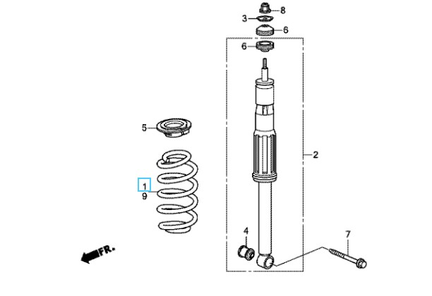 Honda Jazz Hybrid 2012-2015 Rear Spring | Honda Direct Parts