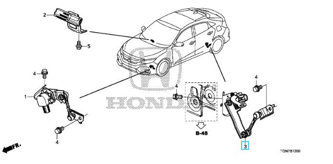 Honda Civic 2018-2021 Rear Headlamp Level Sensor | Honda Direct Parts
