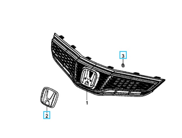 Honda Jazz 2012-2015 Front H Emblem | Honda Direct Parts