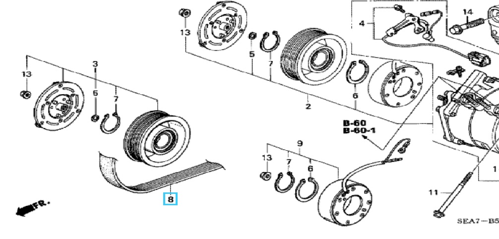 Honda Accord Petrol 2003-2004 Auxiliary Belt | Honda Direct Parts