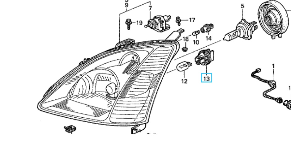 Honda Civic 2001 Front Indicator Bulb Holder | Honda Direct Parts