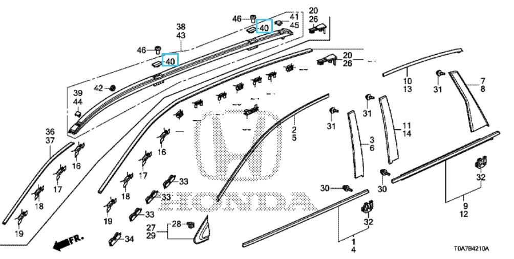 Honda CR-V 2013-2018 Roof Rail Cap | Honda Direct Parts