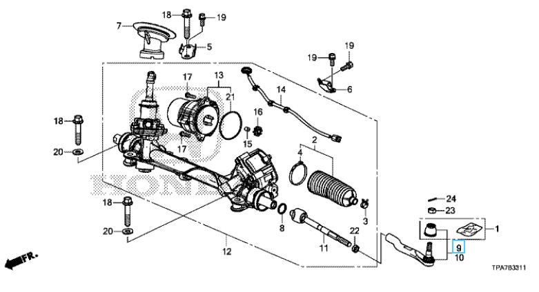 Honda CR-V Hybrid and HEV 2019-2023 Offside Track Rod End | Honda ...