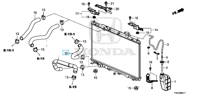 Honda CR-V DIESEL 2013-2018 Lower Radiator Hose | Honda Direct Parts