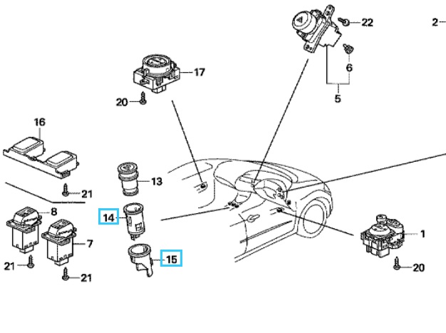 Honda Civic 2006-2011 Socket and Mounting Ring | Honda Direct Parts