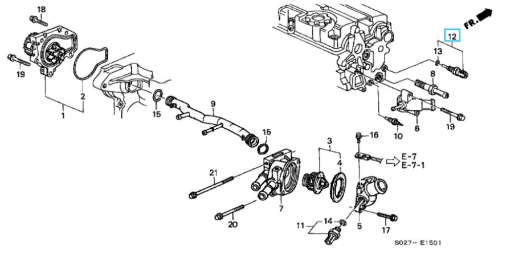 Honda Civic Coupe Water Temperature Sensor | Honda Direct Parts
