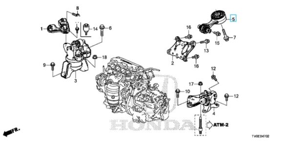 Honda CR-V Lower Torque Rod | Honda Direct Parts